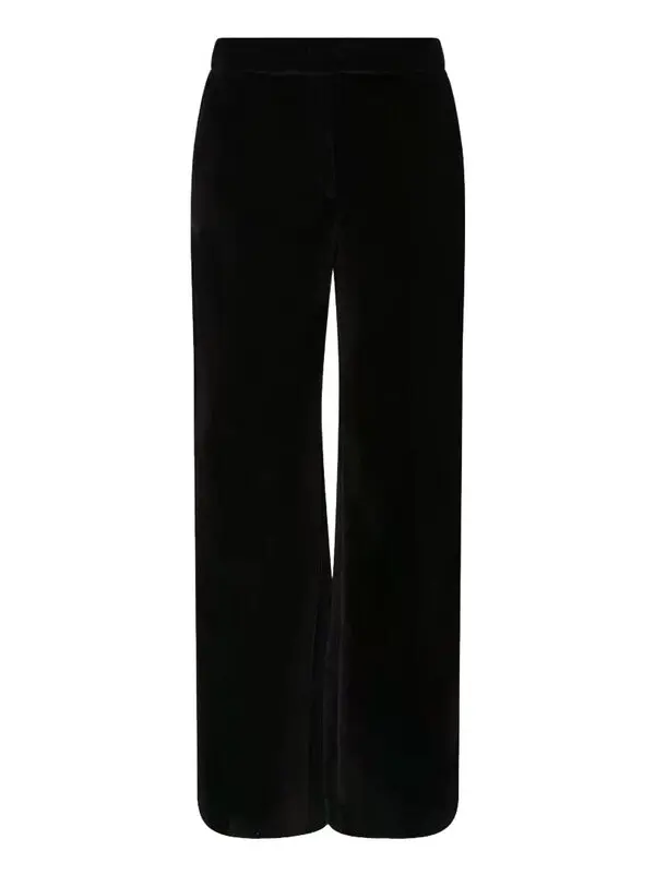 GENNY Velvet Wide-leg Trousers - Black