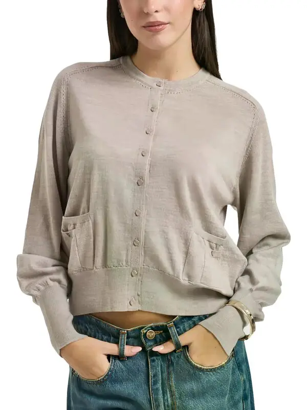 Liu Jo Button-up Pocket-detail Cardigan - Neutrals