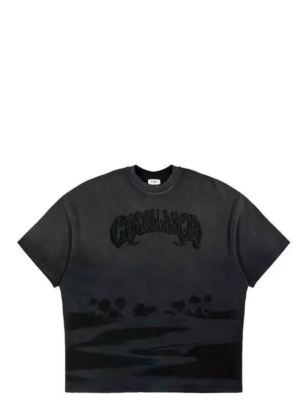 Casablanca Sands Logo-print T-shirt - Black