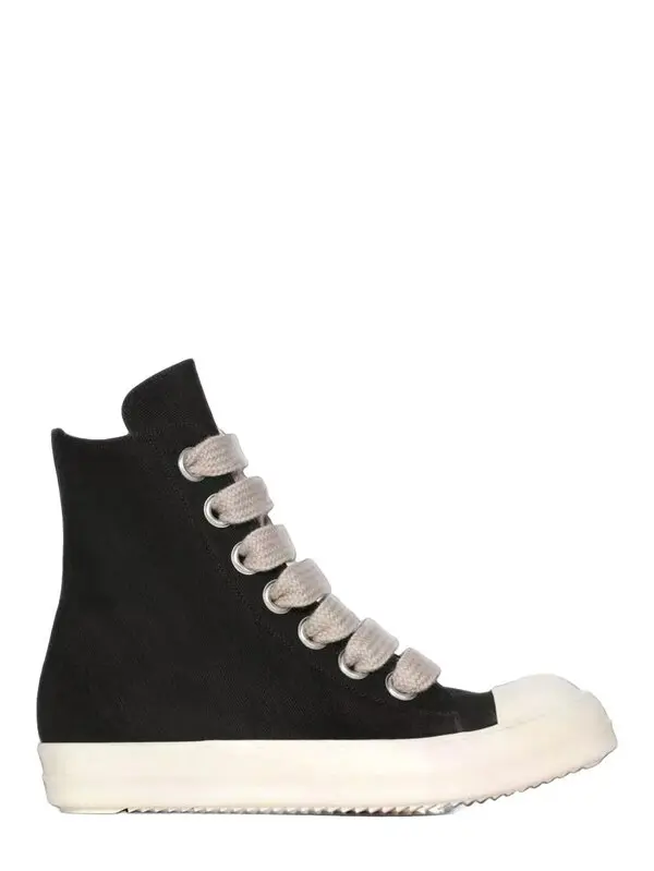 Rick Owens Jumbolace Cotton High-top Sneakers - Black