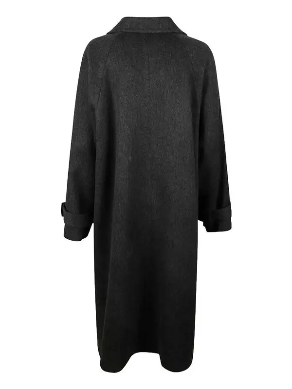 ANAII Balmacan Button-up Raglan-sleeve Coat - Grey