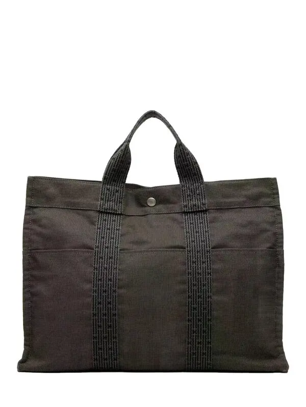 Hermès 1990-2010 Canvas Herline Mm Tote Bag - Grey