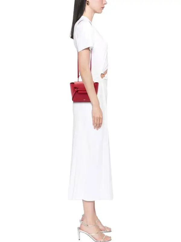 Celine 2019 Nano Grained Calfskin Belt Bag Satchel - Red