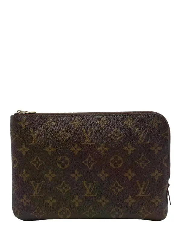 LOUIS VUITTON 2017 Monogram Etui Voyageur Pm Clutch Bag - Brown