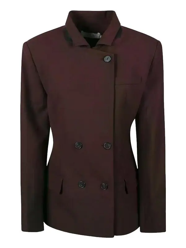 IRO PARIS Double-breasted High-neck Jacket - Red