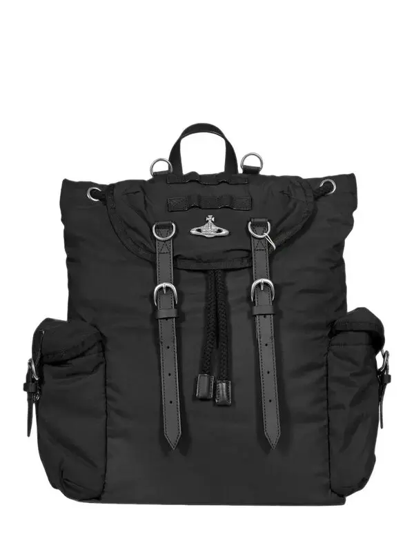 VIVIENNE WESTWOOD Orb Plaque Buckle-fastening Backpack - Black