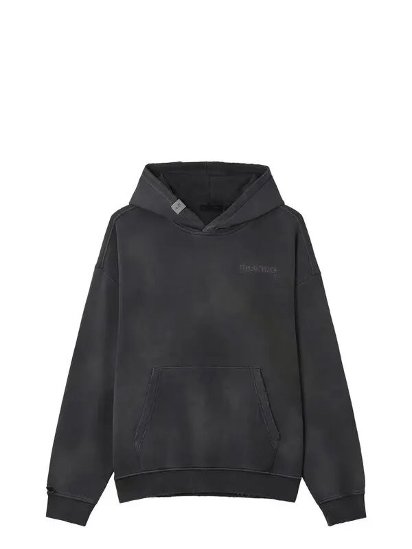 FIVE CM Graphic-print Distressed Hoodie - Black