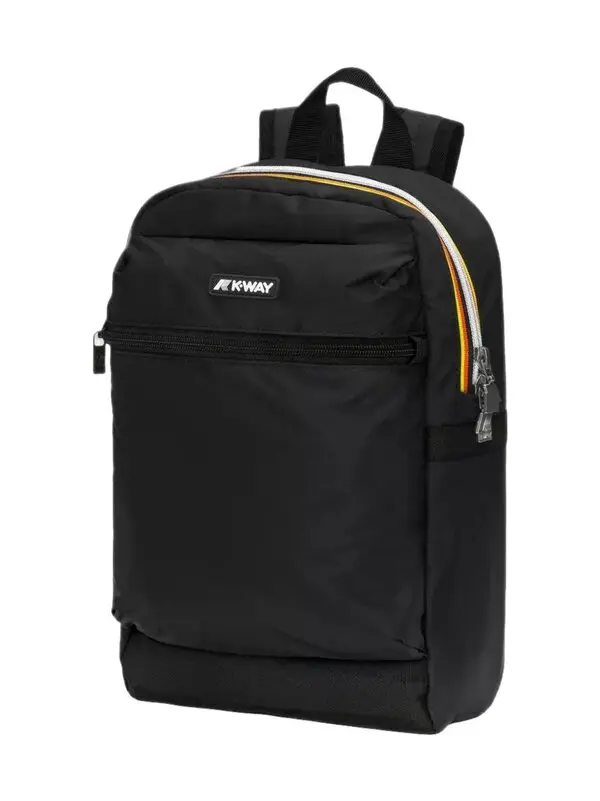 K-WAY Small Laon Logo-patch Backpack - Black