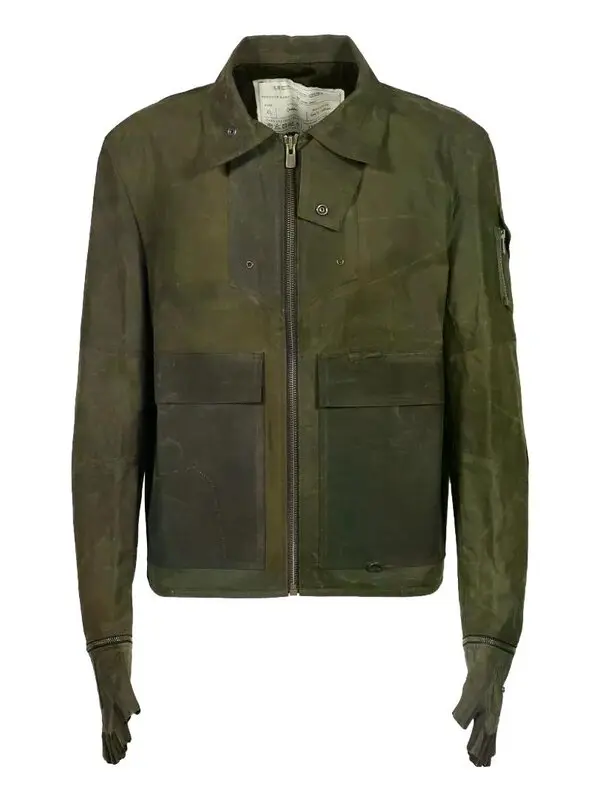 UNDER THE SIGN Phantom Patchwork Gloved Jacket - Green