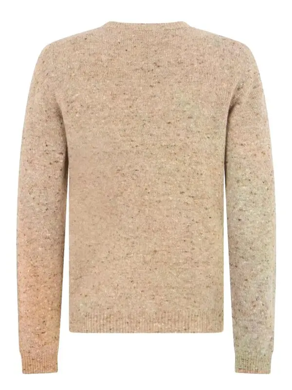 ROBERTO COLLINA Flecked-knit Crew-neck Sweater - Neutrals