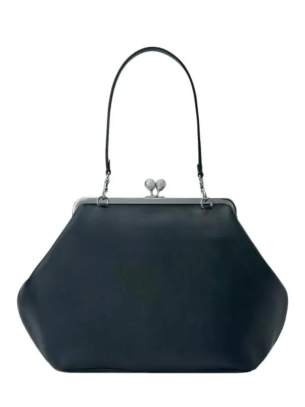 COACH Large Kisslock Clutch Bag - Black