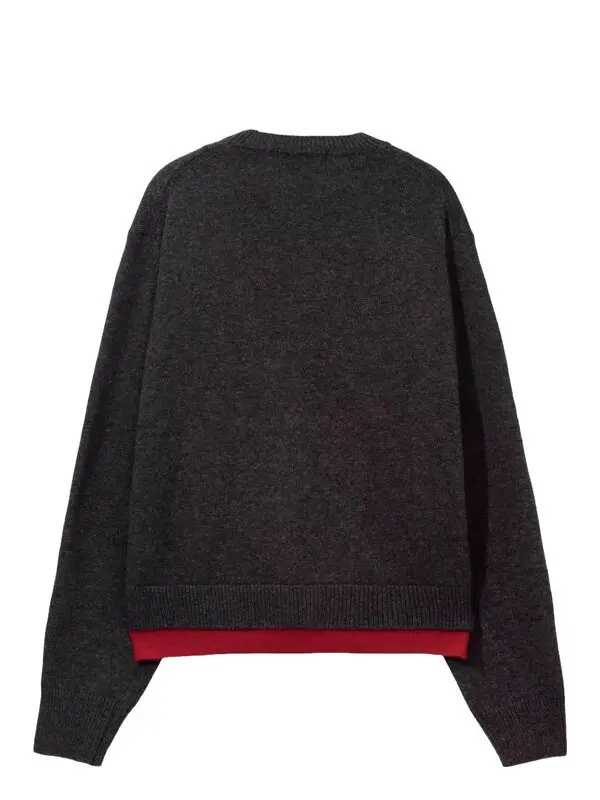 TONYWACK V-neck Layered Cardigan - Grey