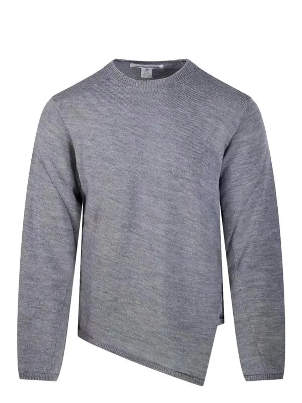 Comme Des Garçons Asymmetric-hem Sweater - Grey