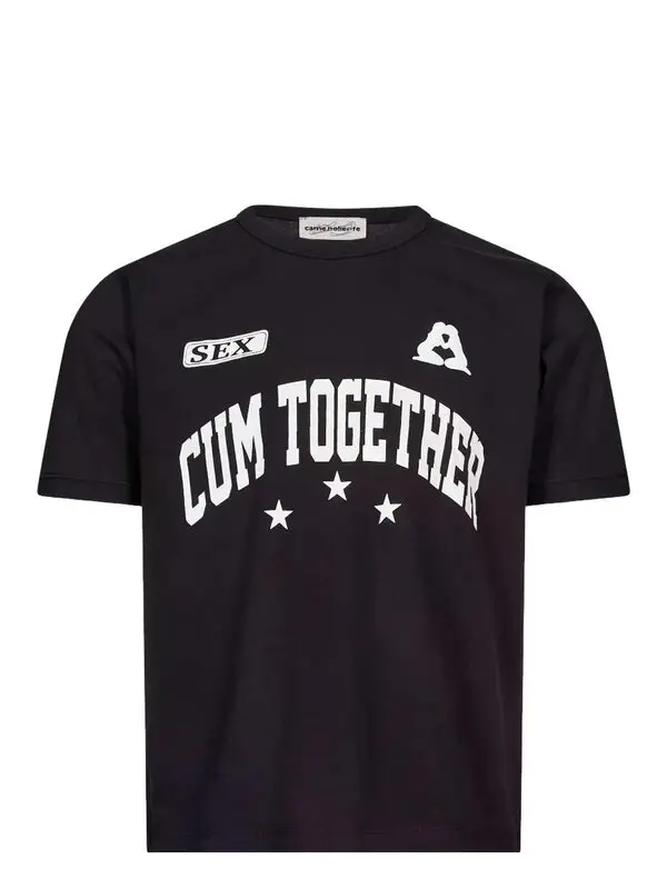 CARNE BOLLENTE Slogan-print T-shirt - Black