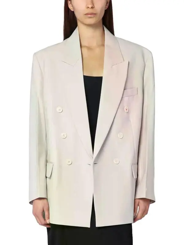 Victoria Beckham Double-breasted Peak-lapel Blazer - Neutrals