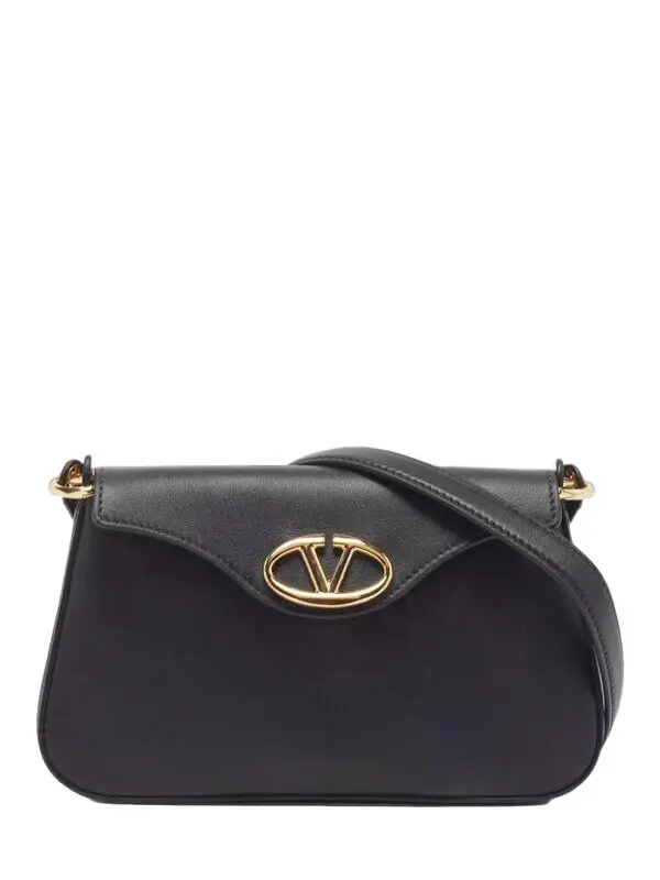Valentino Garavani Vlogo Flap Shoulder Bag - Black