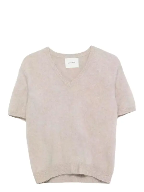 LISA YANG Lovisa Brushed V-neck Sweater - Neutrals
