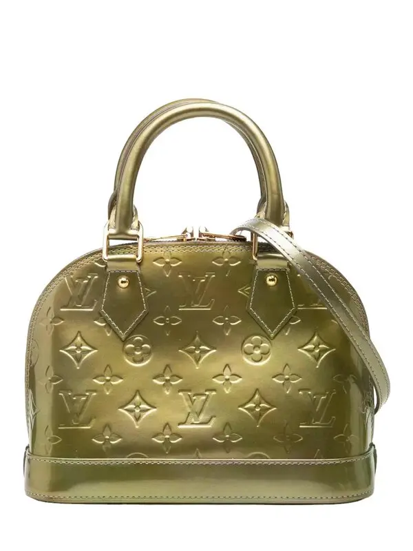 LOUIS VUITTON 2010-2026 Monogram Vernis Alma Bb Satchel - Green