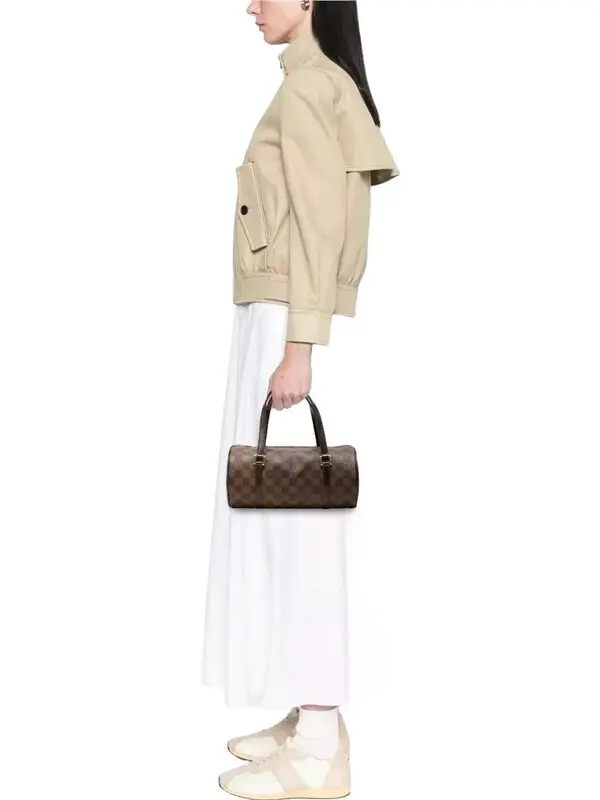 LOUIS VUITTON 2005 Damier Ebene Papillon 26 Handbag - Brown