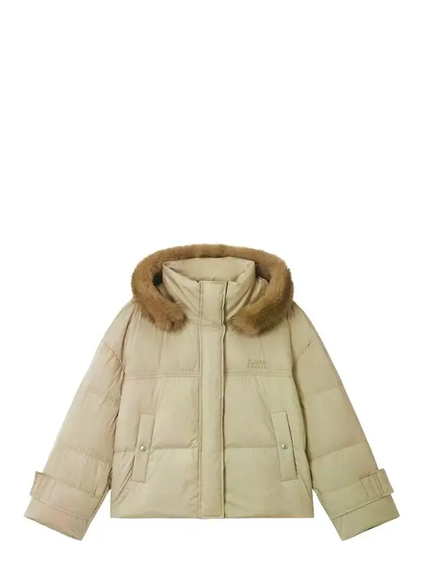 Izzue Faux-fur Trim Padded Jacket - Neutrals