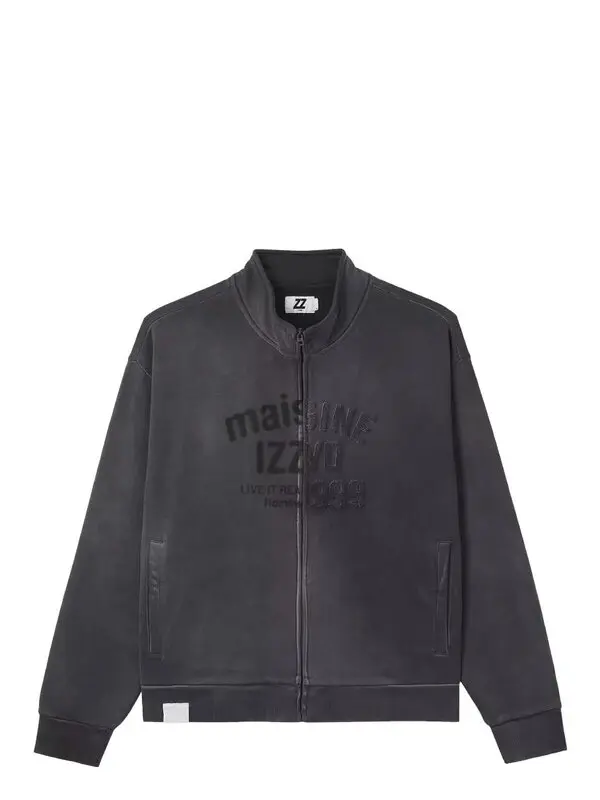 Izzue Logo-embroidery Zip-up Sweatshirt - Grey