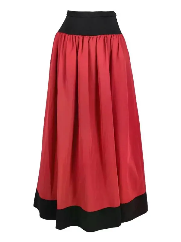 Saint Laurent High-waisted Gathered Maxi Skirt - Red