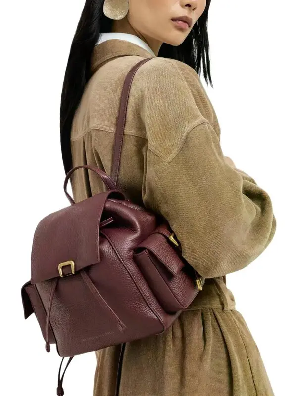 Brunello Cucinelli Deerskin Sartorial Backpack - Red