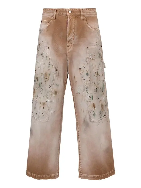 Dsquared2 Mushroom Field Baggy Carpenter Jeans - Grey