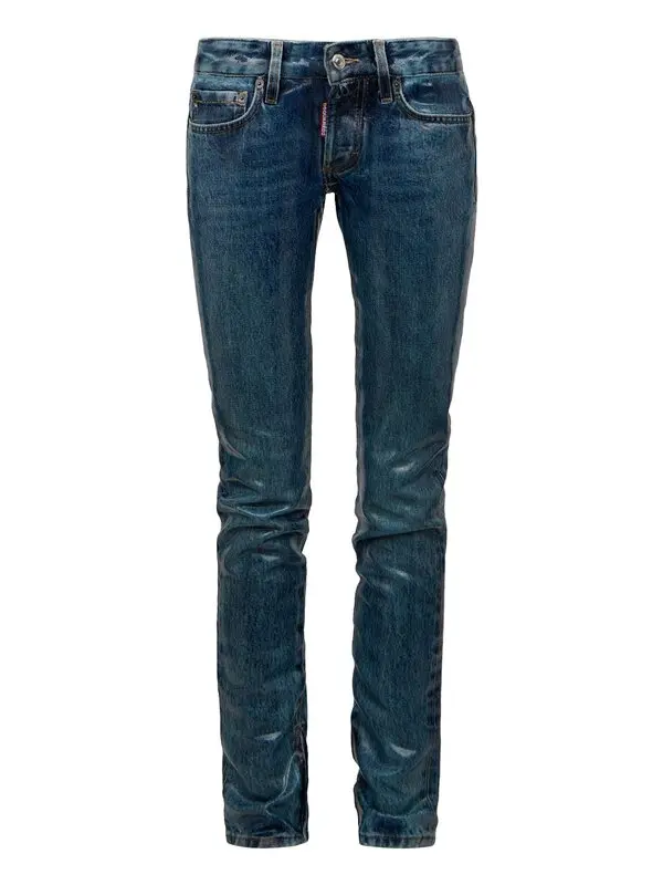 Dsquared2 Iced Wash Super Skinny Jeans - Blue