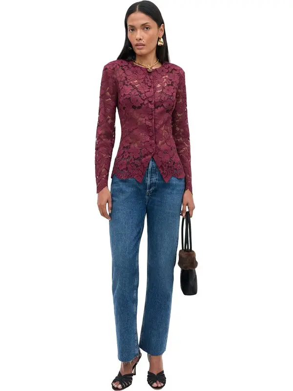 Rixo Jilli Maroon Regular - Red