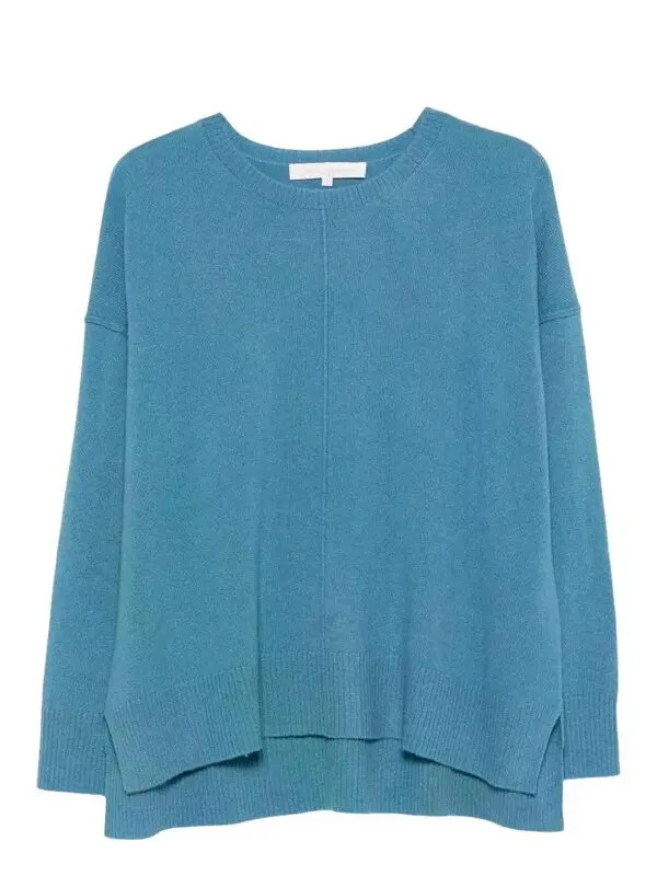 ABSOLUT CASHMERE Exposed-seam Cashmere Sweater - Blue