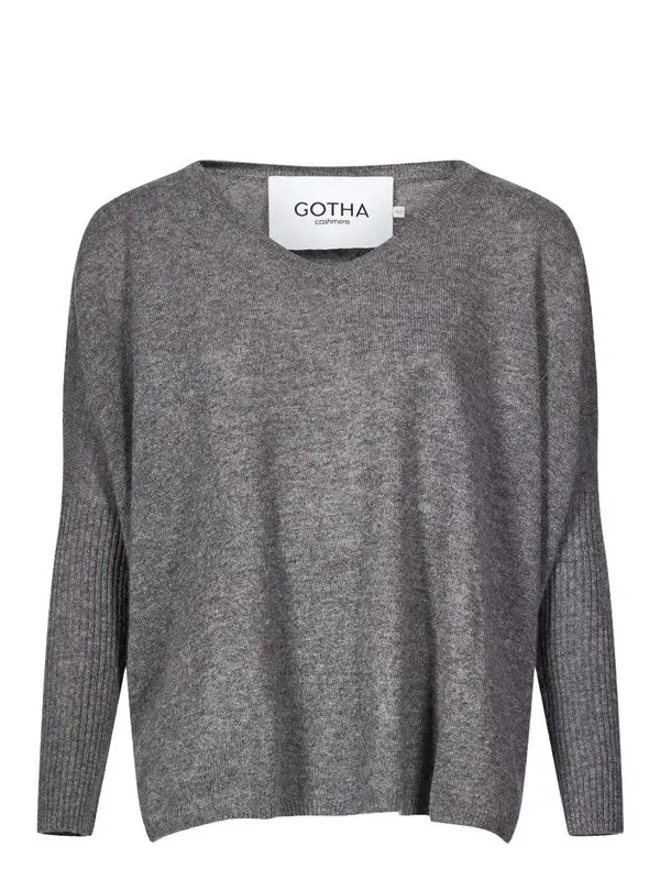 GOTHA V-neck Sweater - Grey