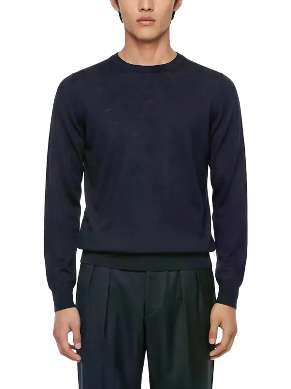 Tagliatore Budd Crew-neck Long-sleeve Sweater - Blue