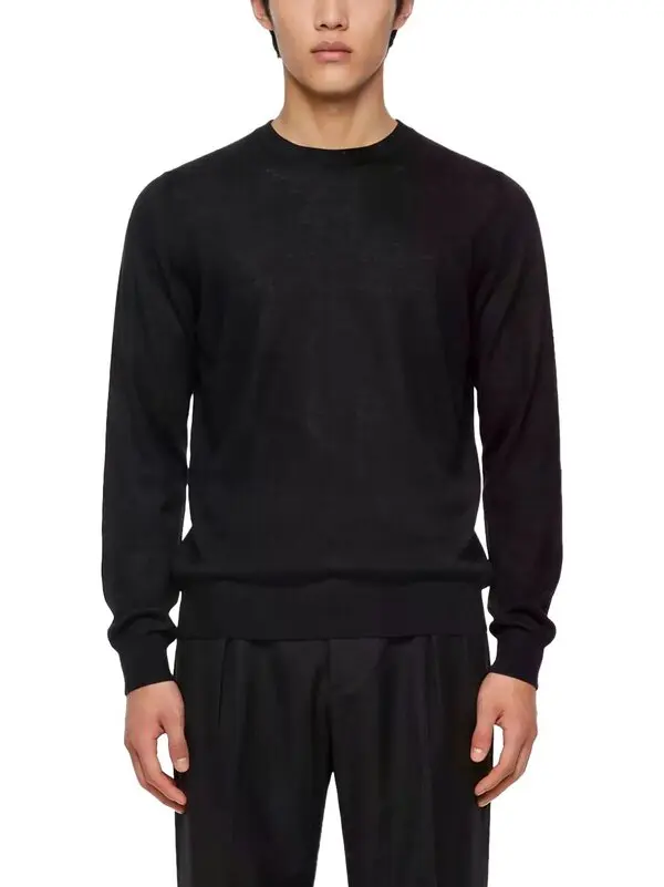 Tagliatore Budd Crew-neck Long-sleeve Sweater - Black