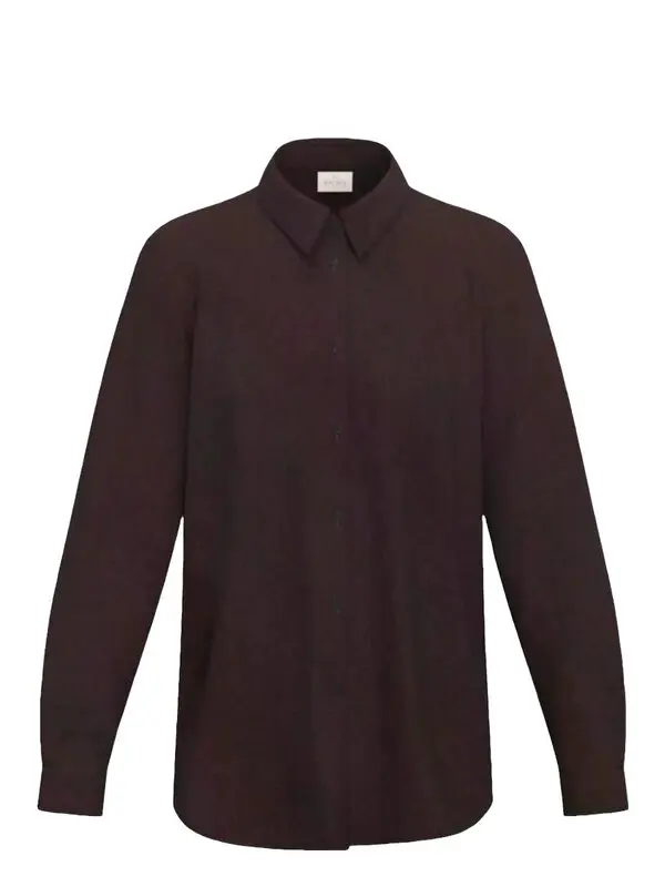 Marella Long-sleeve Button-down Shirt - Brown