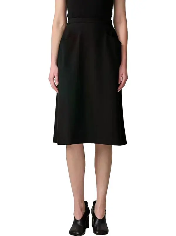 Vetements Back-slit Flared Skirt - Black