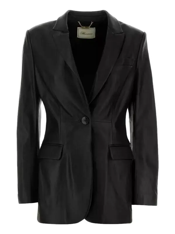 Blumarine Leather Blazer - Black