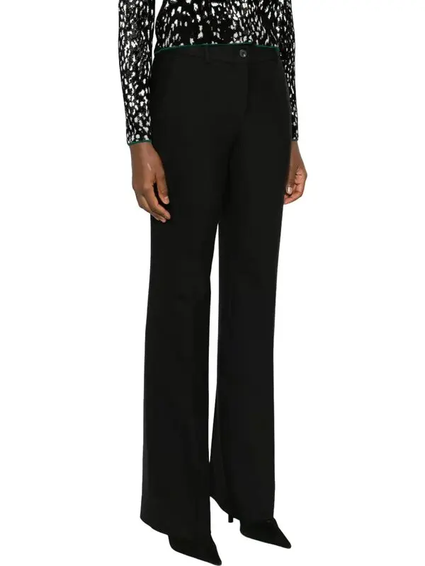 VIA MASINI 80 Pressed-crease Trousers - Black