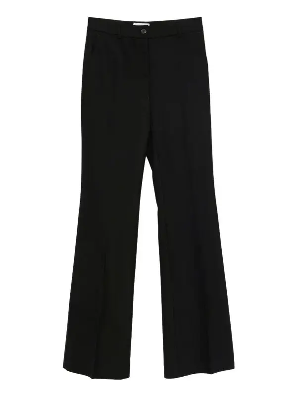 VIA MASINI 80 Pressed-crease Trousers - Black