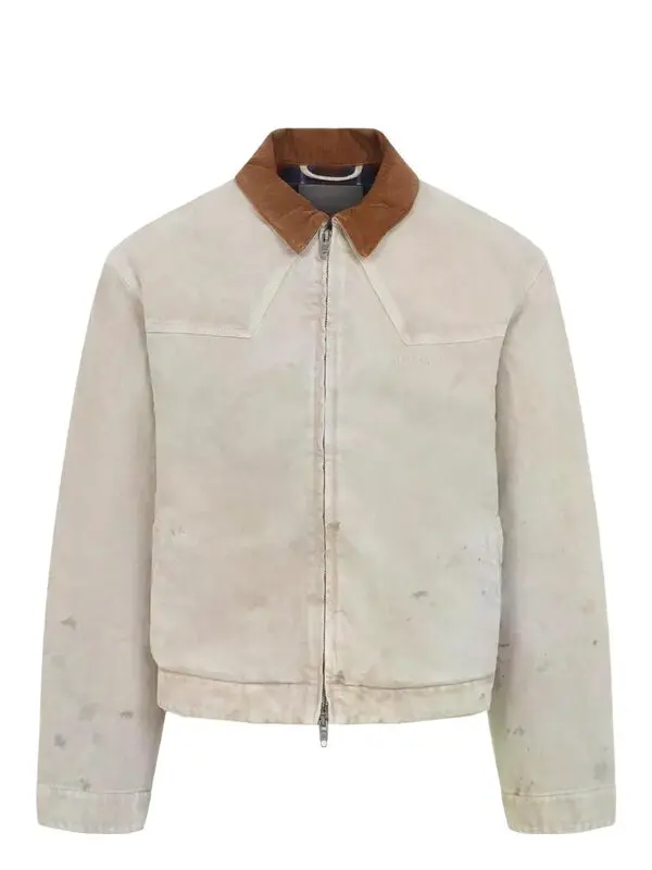 Balenciaga Distressed Corduroy-collar Jacket - Neutrals