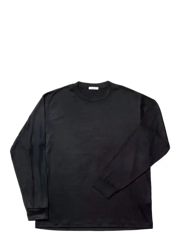 CALMLENCE Crew-neck Long-sleeve T-shirt - Black