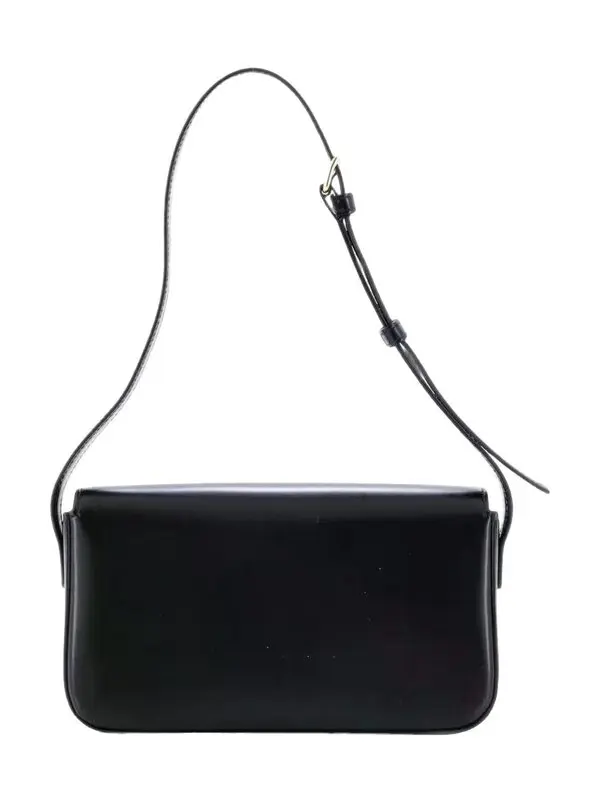 Celine Triomphe East-west Smooth Calfskin Shoulder Bag - Black