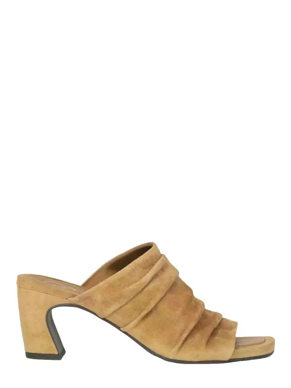 Ash Eva Ruched Heeled Sandals - Neutrals
