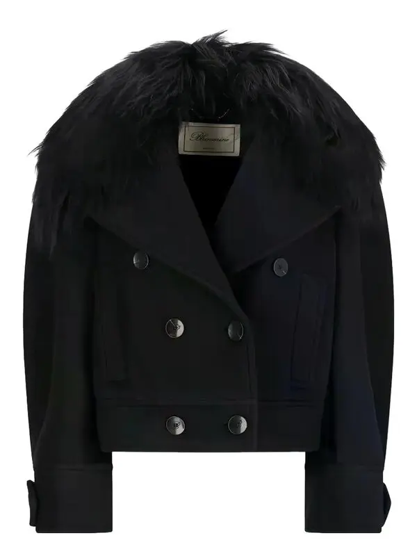 Blumarine Double-breasted Fastening Jacket - Black