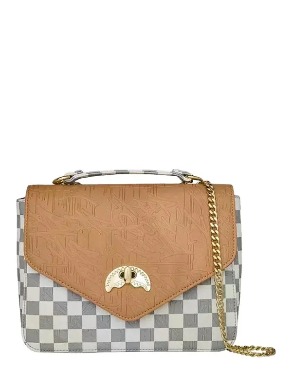 SPRAYGROUND Embossed Checkered Tote Bag - Neutrals