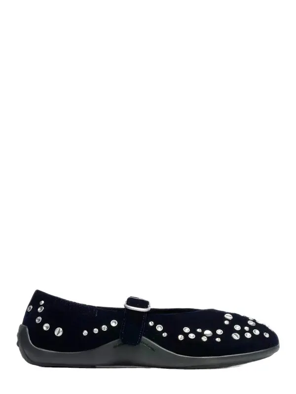 Ash Mimosa Stud-embellished Ballet Flats - Blue