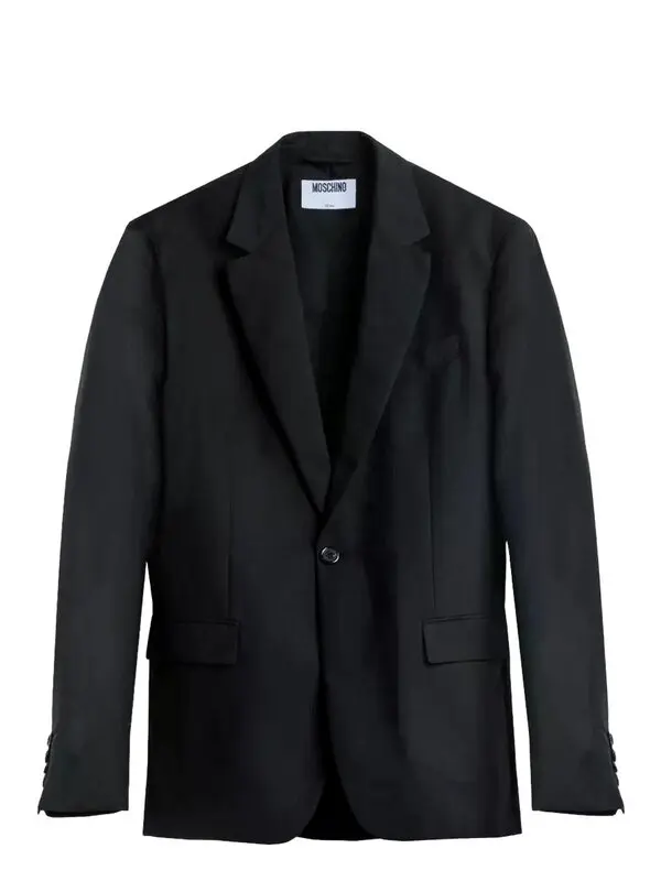 Moschino Single-breasted Wool Blazer - Black