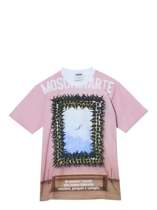 Moschino Graphic-print Oversized T-shirt - Pink