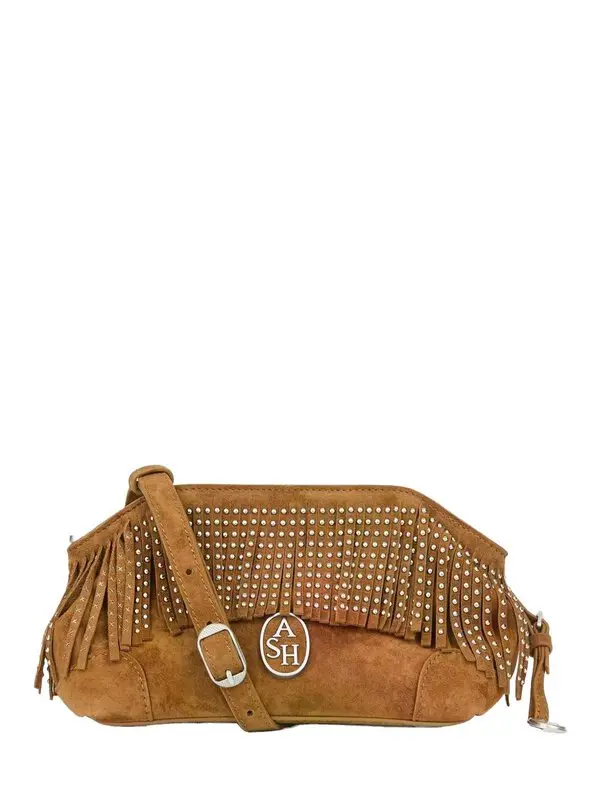 Ash July Fringes Stud-embellished Shoulder Mini Bag - Brown
