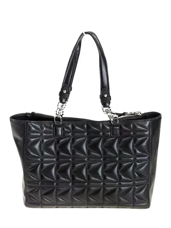 Karl Lagerfeld Quilted Leather Tote Bag - Black